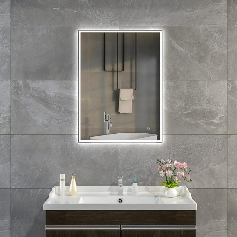 KELI 600x800mm Rektangulär spegel / LED-ljus fram och bak – Skandi Mirror